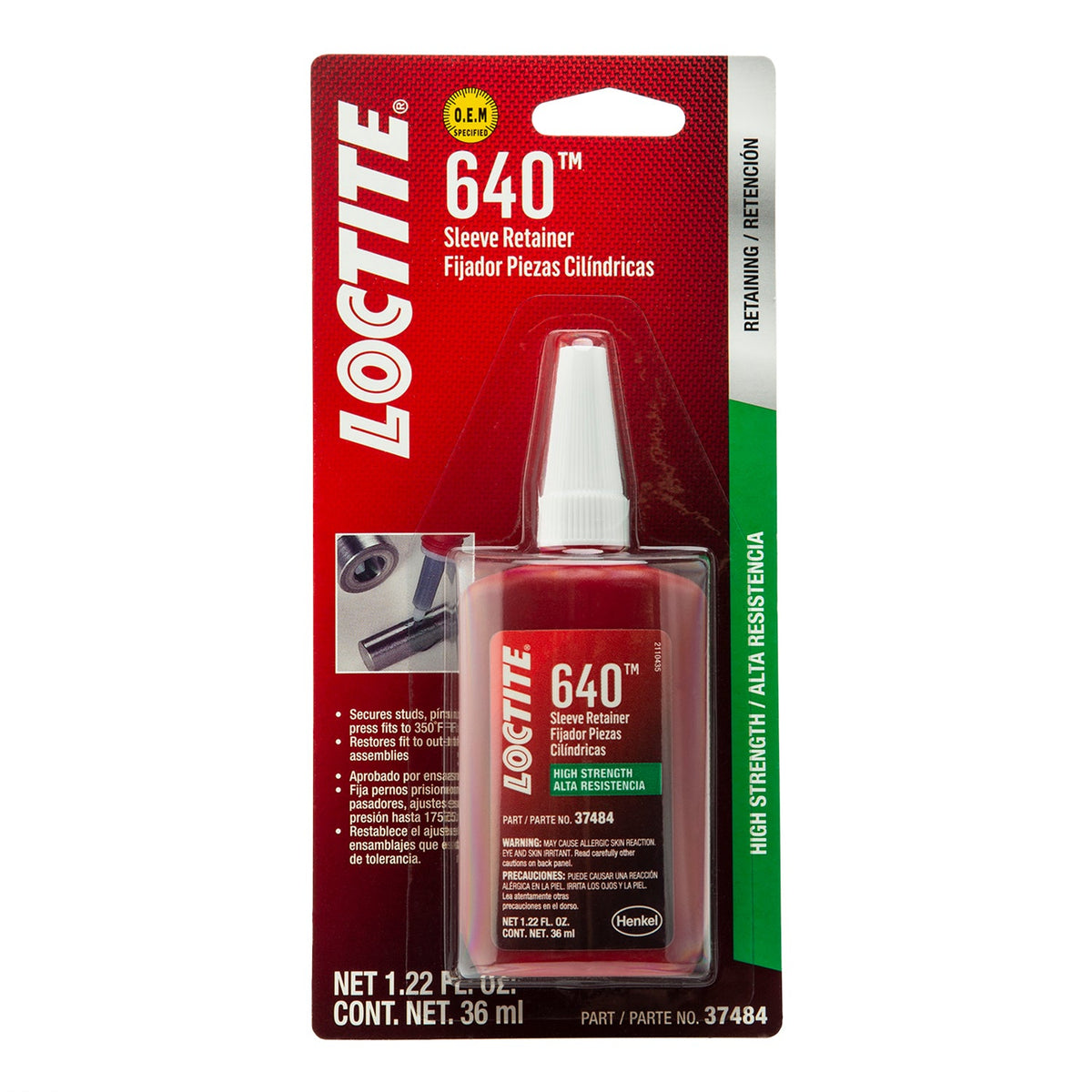 Loctite 640 Green Product Information — Bulk55