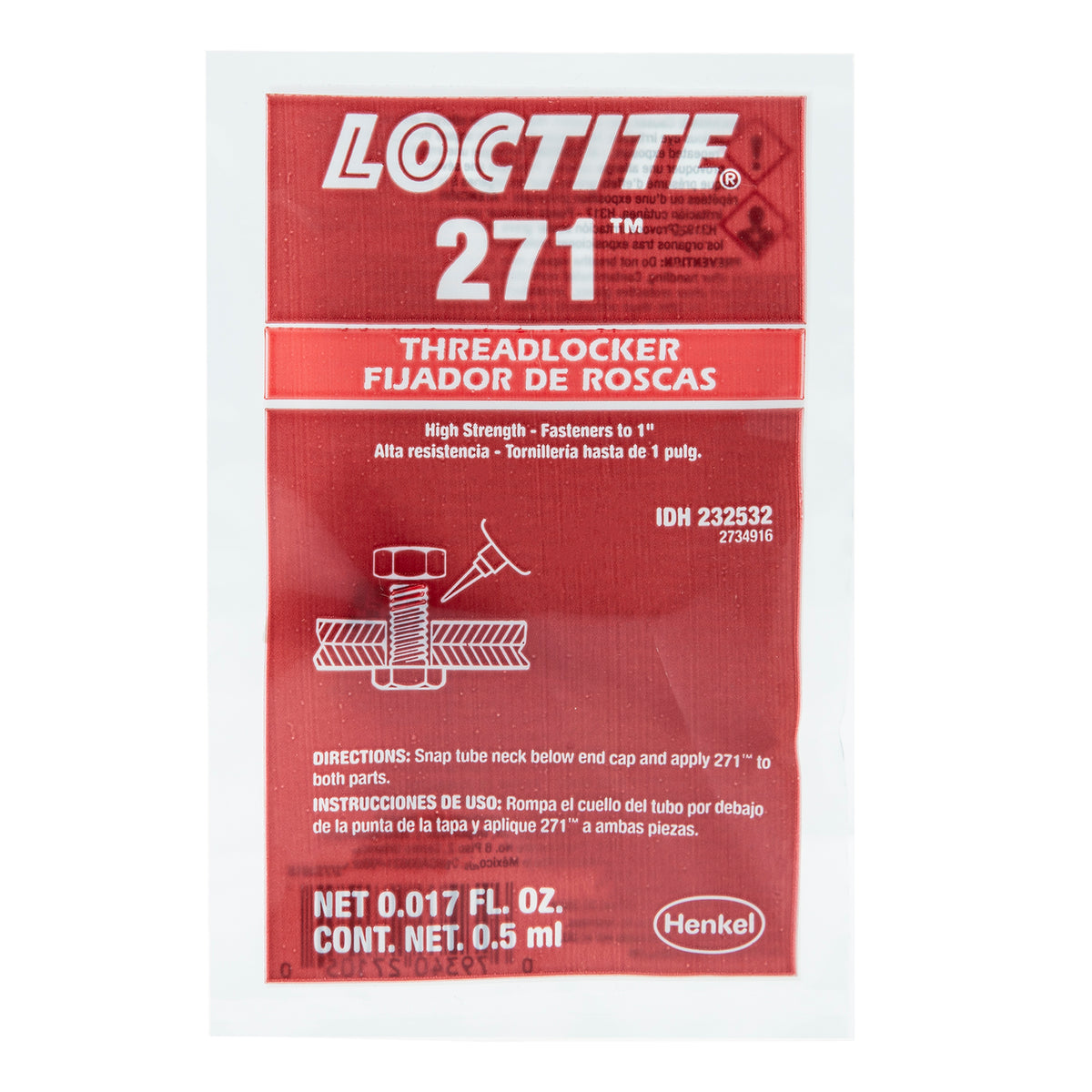 Loctite 271 Threadlocker High-Strength Red 0.02 oz. 100 Pieces ...