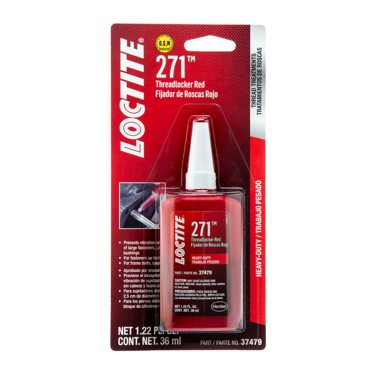 Loctite 271 Red Threadlocker Heavy-Duty 1.22 oz. 24 Bottles | Hardware ...