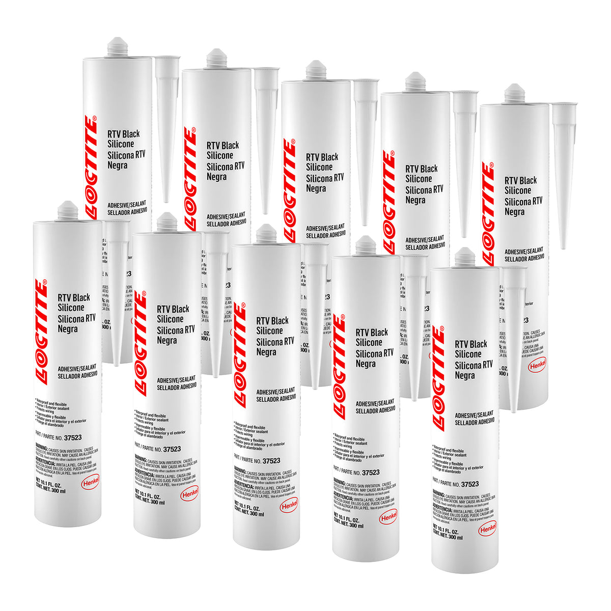 Loctite RTV Black Silicone Adhesive/Sealant 300 ml Cartridge - Case of ...