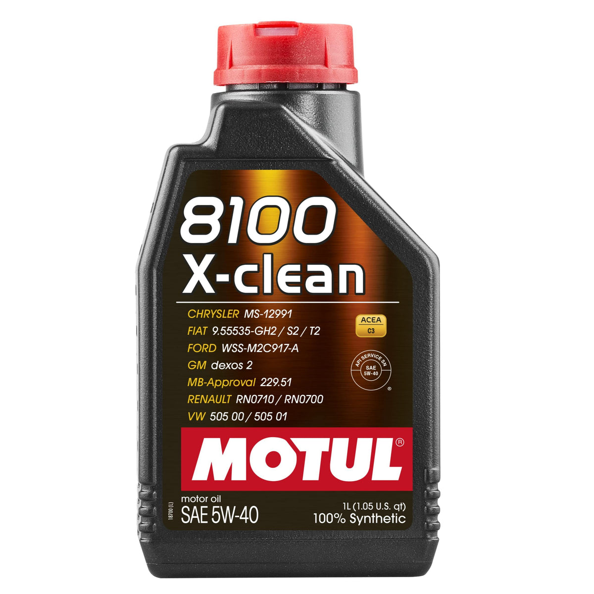 Motul 8100 X-Clean 5W40 Motor Oil Liter Bottles 1 Liter 12 x 1L Bottles ...