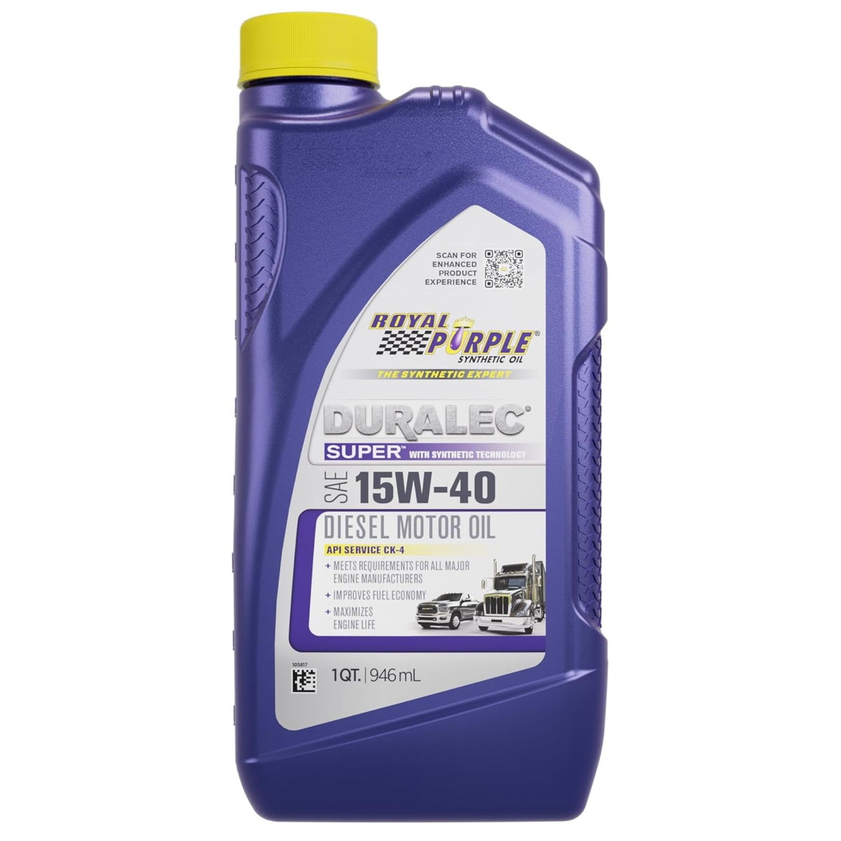 Royal Purple DURALEC Diesel SAE 15W-40 Multi-Grade Motor Oil Quart ...