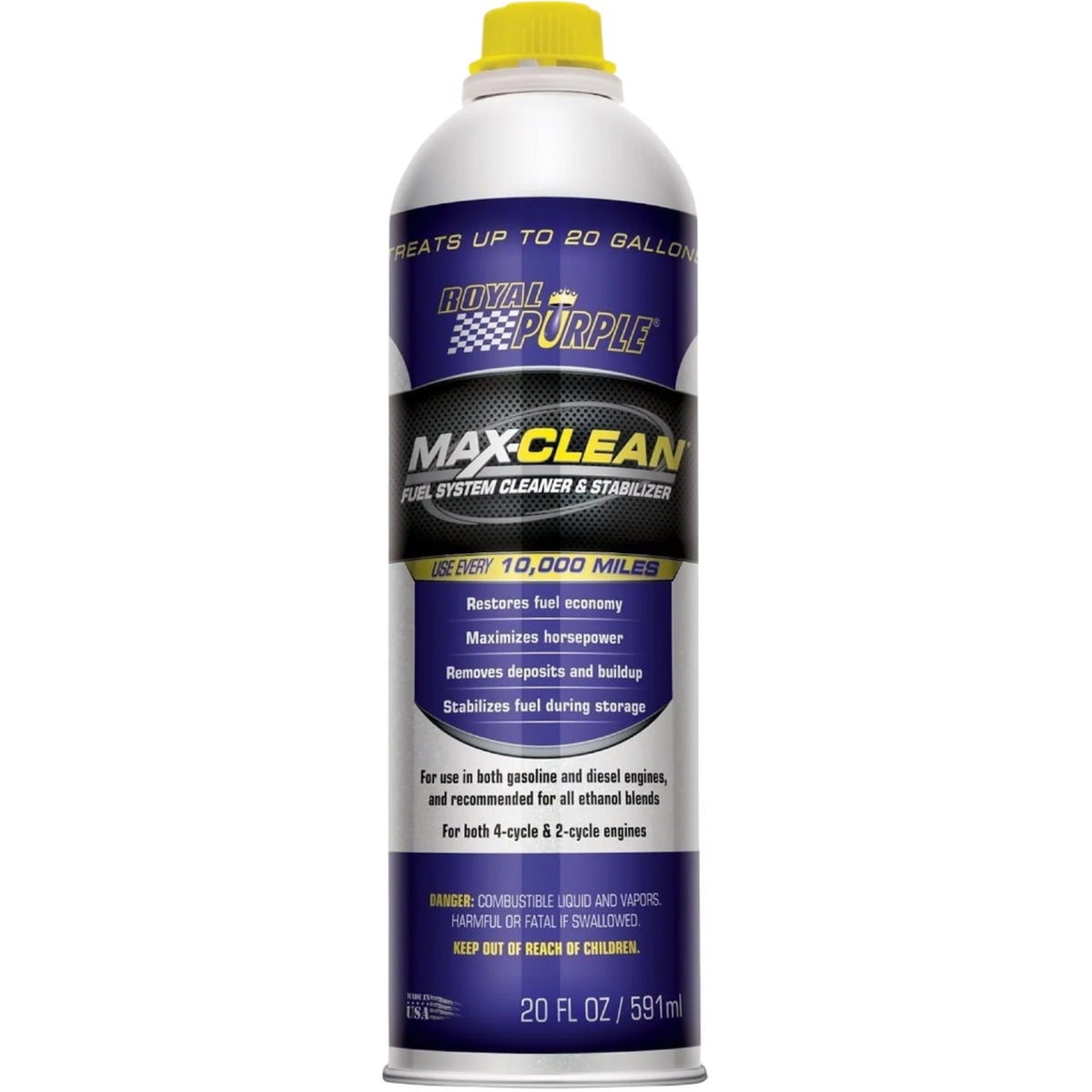 Royal Purple Max-Clean Fuel System Cleaner and Stabilizer 20 oz. Cans ...