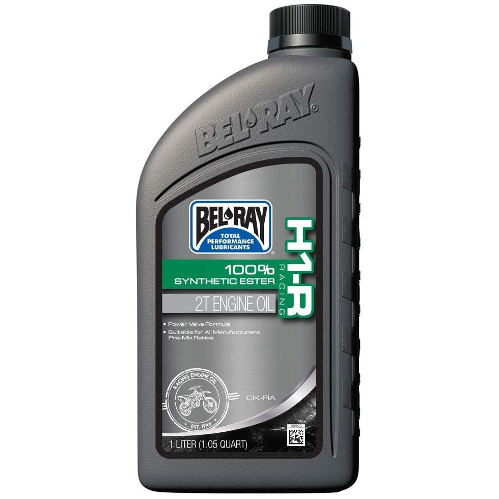 Bel-Ray H1-R Full Synthetic Ester 2T Race Engine Oil Liter Bottles 12 ...