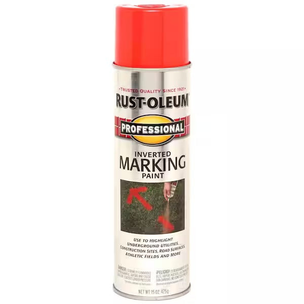 Professional Inverted Spray Marker Fluorescent Red/Orange 15 oz. 48 ...