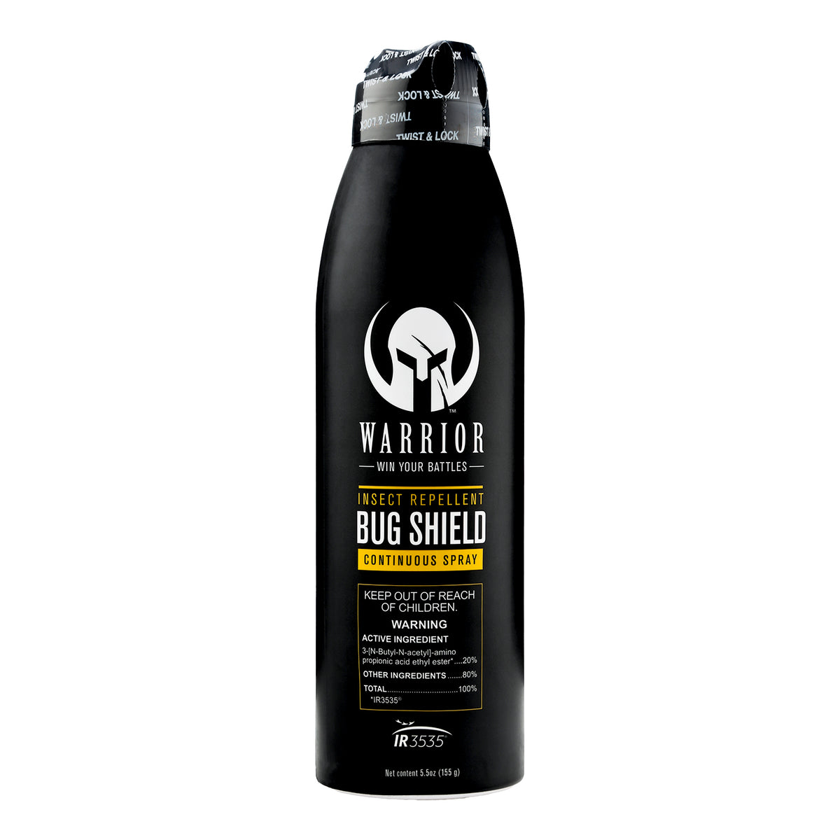 WARRIOR DEET Free Bug Shield - IR3535 Based Insect Repellent Continuous ...