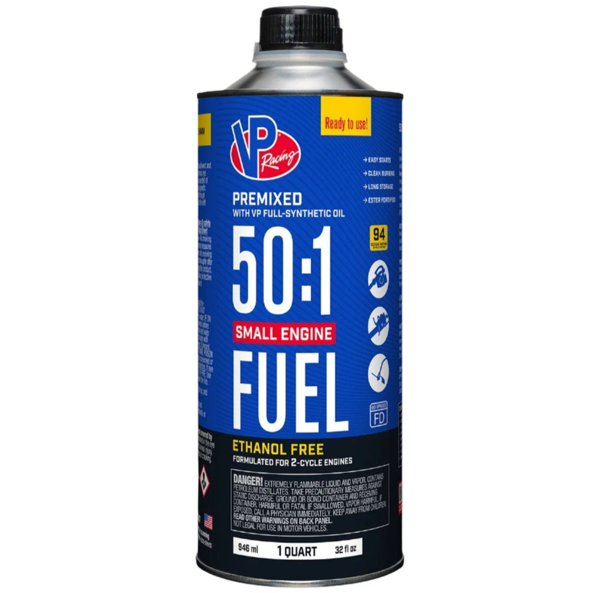 VP Racing SEF 2-Cycle Small Engine Fuel - 50:1 Premixed Quart Full ...